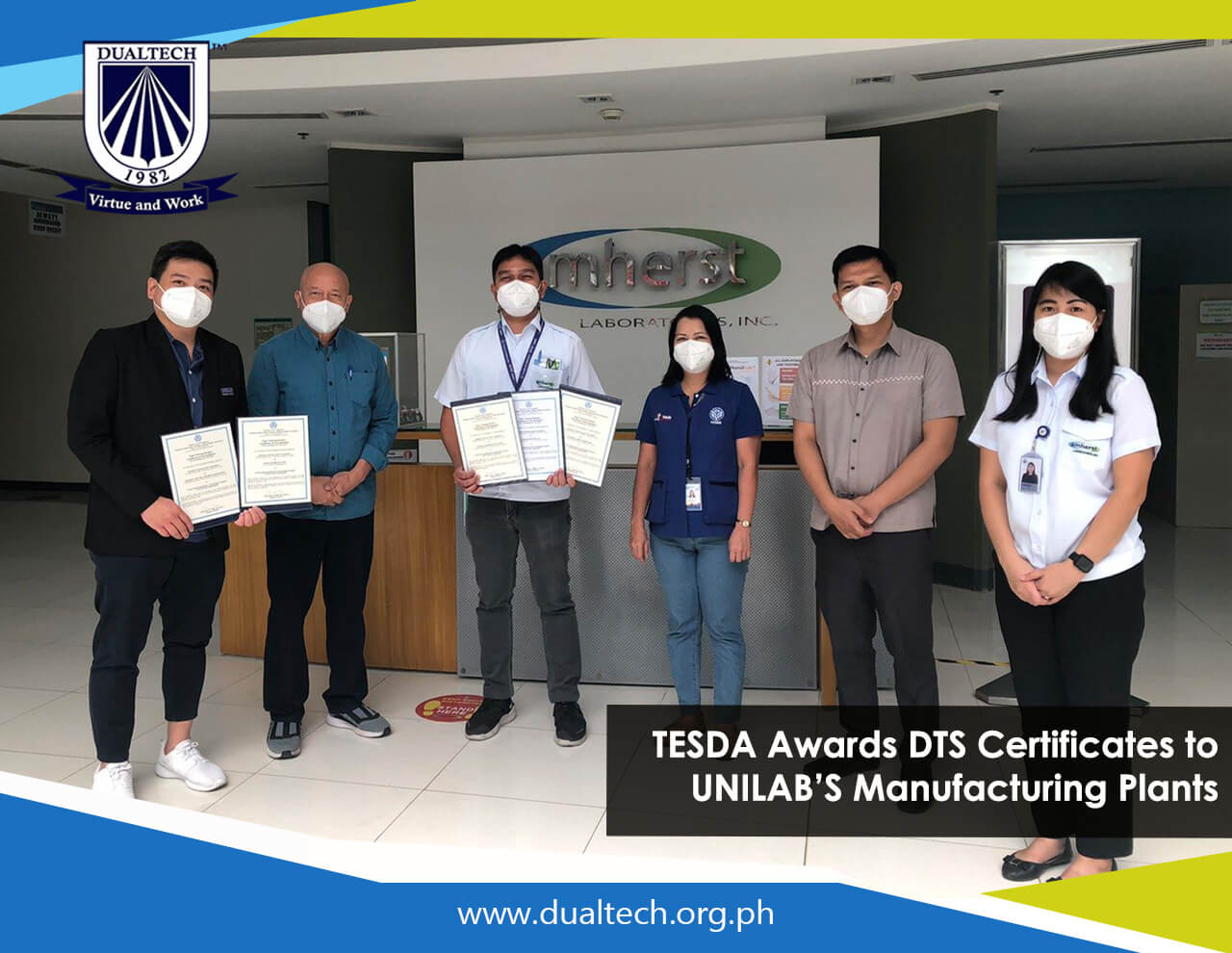 TESDA Awards DTS Certificates to UNILAB’S Manufacturing Plants ...