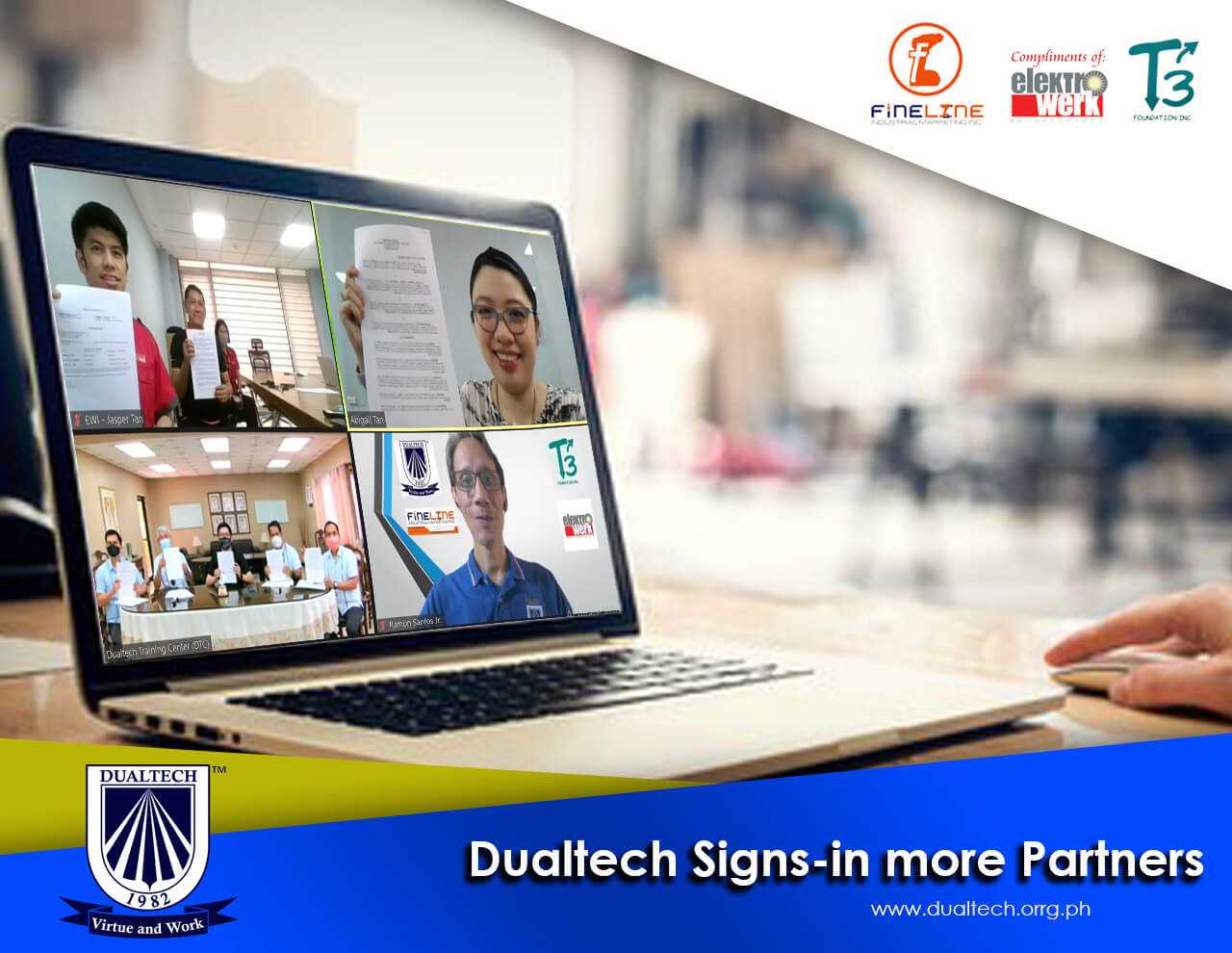 Dualtech Signs-in More Partners : T3 Foundation, Electro Werk, and ...