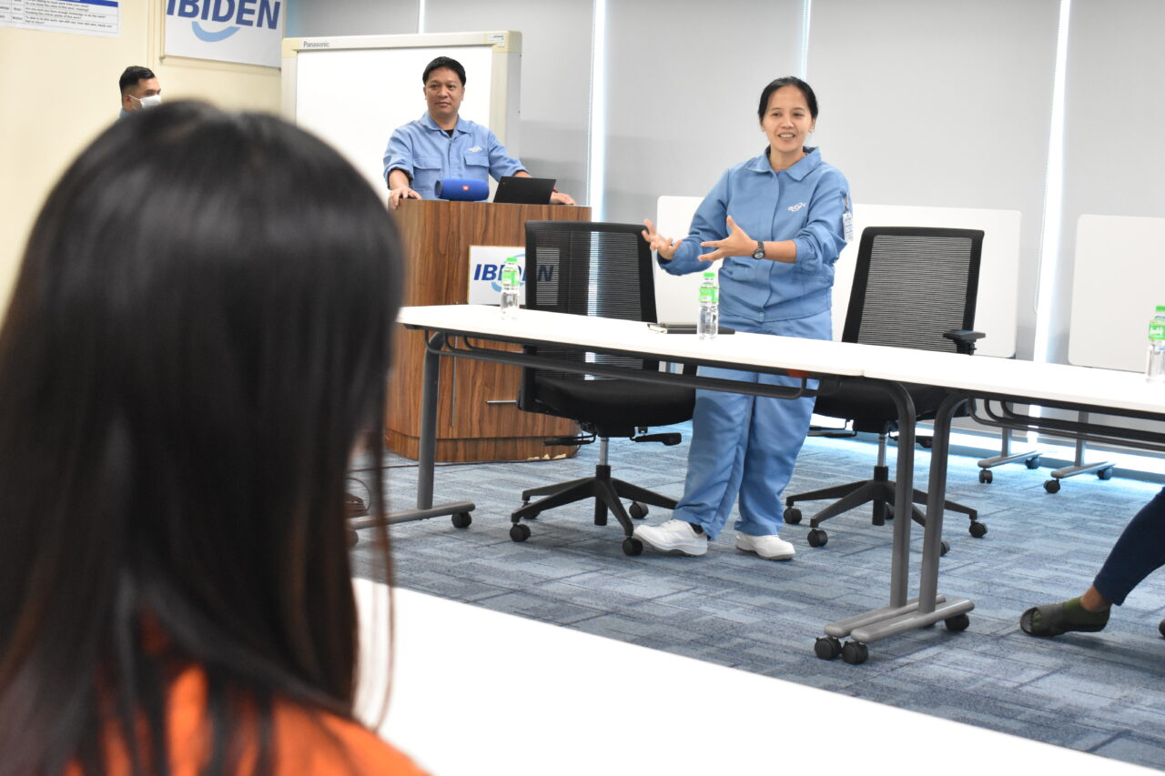 School officials and teachers from Masinloc, Zambales witness the dual ...
